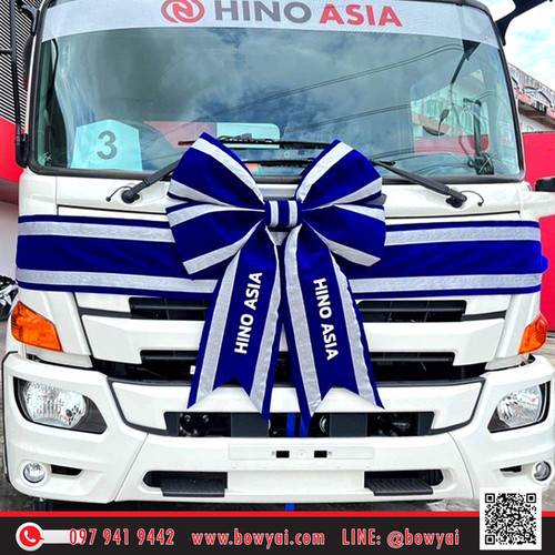 โบว์ติดรถยนต์ 4 หู แบบผูก (เดินขอบ) | Bowyai โบว์ติดรถ