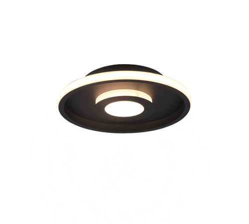 Round Black LED IP44 Ceiling Light | Lightsaver