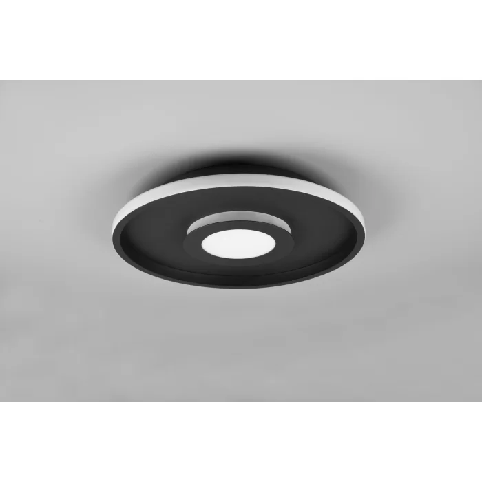 Round Black LED IP44 Ceiling Light | Lightsaver