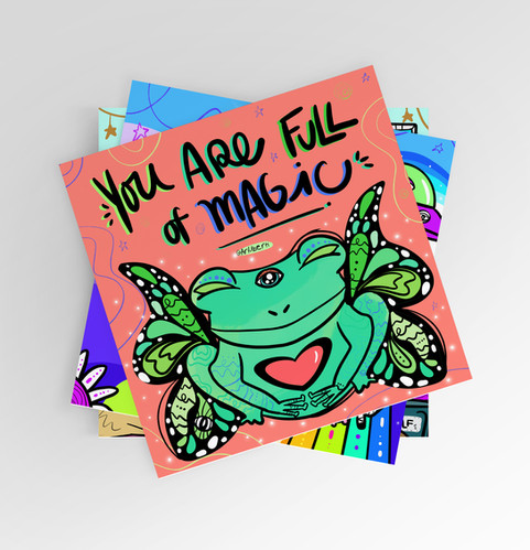 Magic frog 8x8 print | ariubertiart