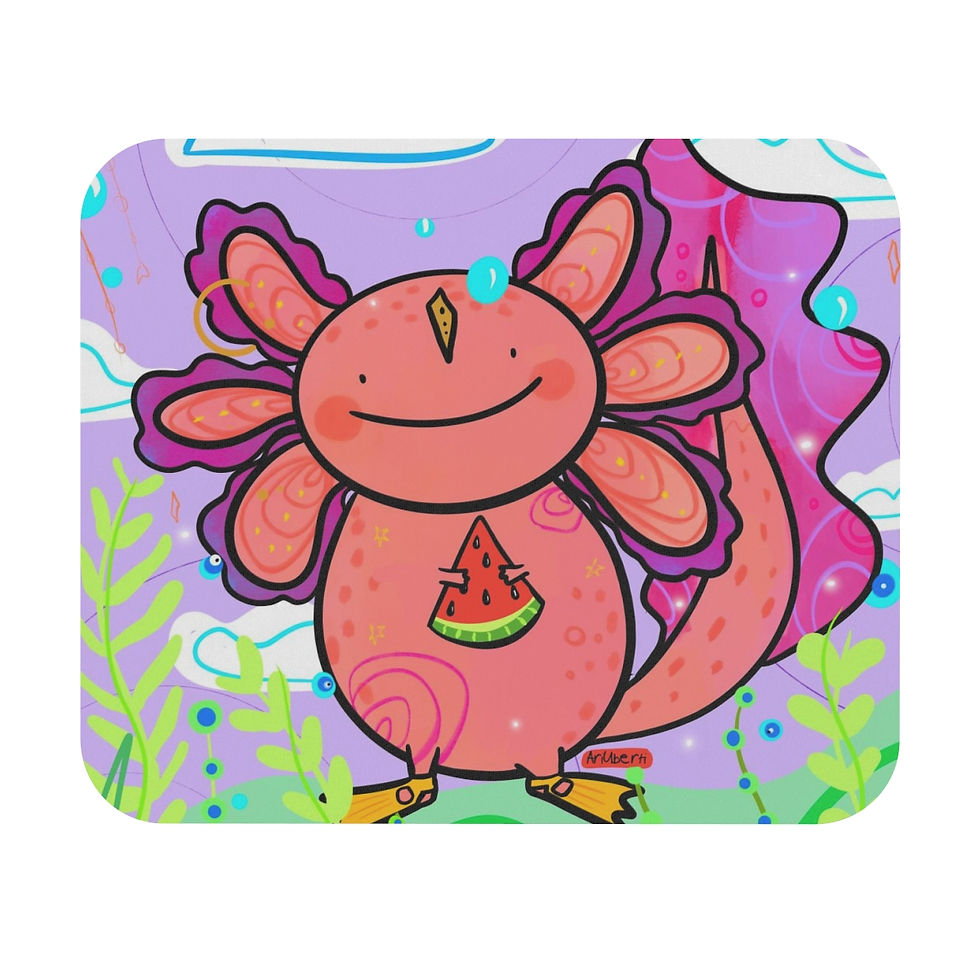 Axolotl mouse pad | ariubertiart
