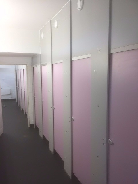 Full Height Trespa Toilet Cubicles | 10 Year Guarentee