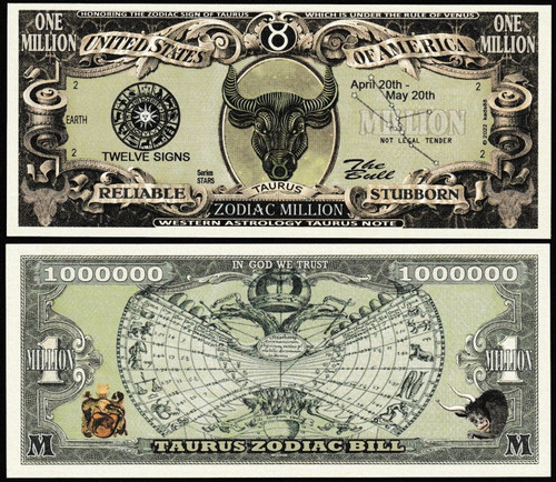 Lot of 500 Bills - Zodiac *New* Taurus Bill | Novelty Notes