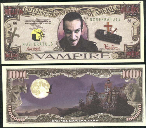 LOT OF 500 Bills - Vampire Bill | Novelty Notes
