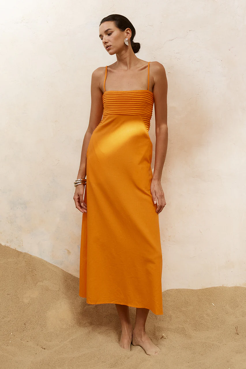 Aristi Long Midi Dress - Runaway | Eleni Clothing Aristi Long Midi Dress - Runaway | Eleni Clothing