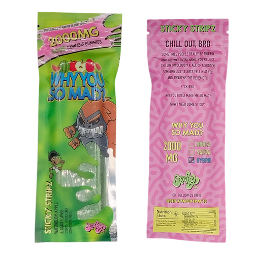 Why You So Mad? Sticky Stripz Gummy | Cigalar