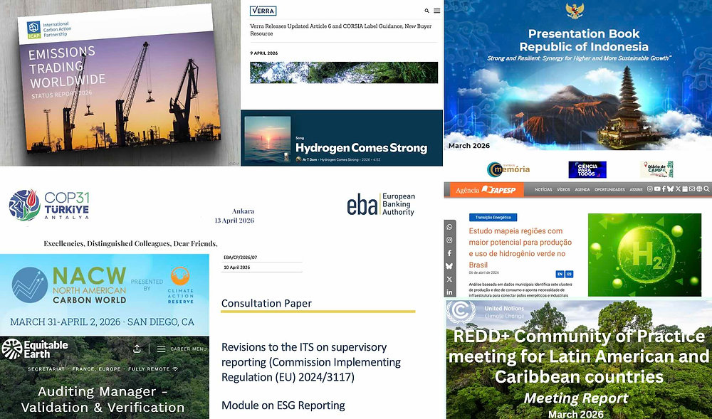 16th Week CCM 2026. Carbon markets advance in Asia-Pacific; Indonesia ...