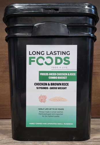 Freeze-Dried Chicken & Rice Bucket | Long Lasting Foods