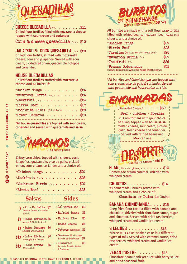 MENU | Taco Loco