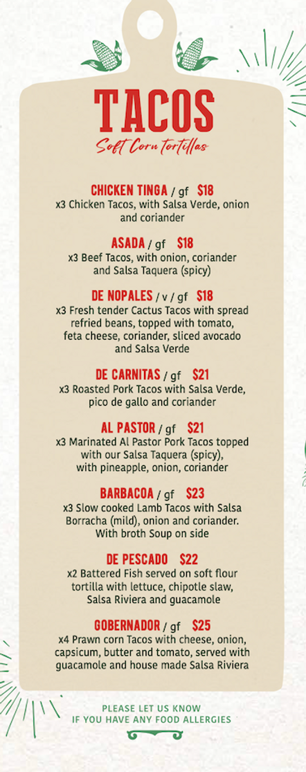 MAIN MENU | Taco Loco