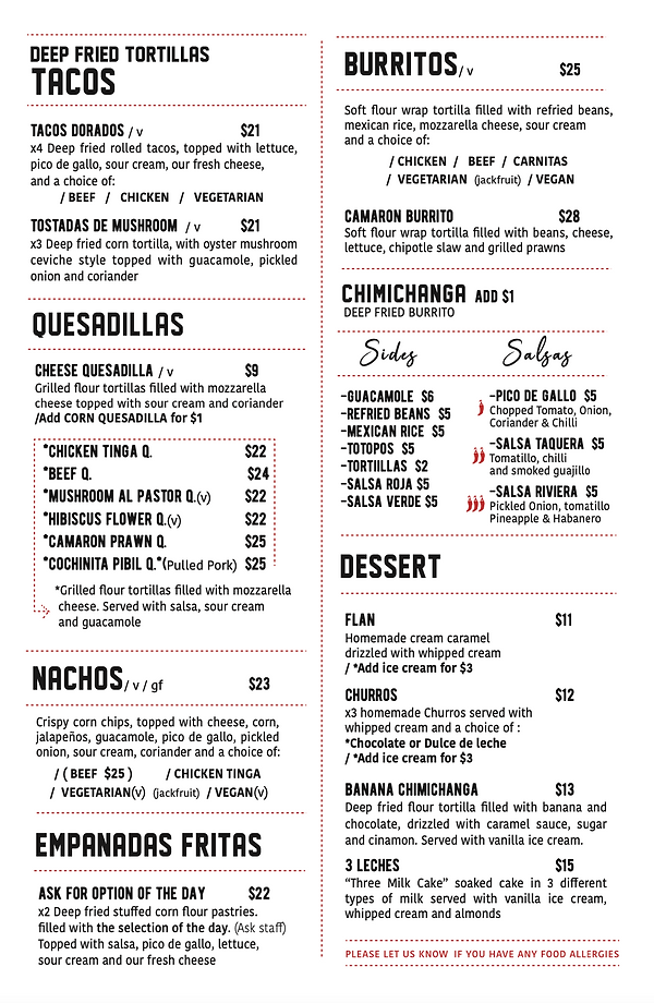 MENU | Taco Loco