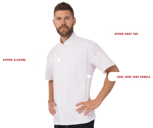 Springfield Men's Zipper Chef Jacket | Uniform FashionsBCSZ009 CHEF WORKS https://www ...