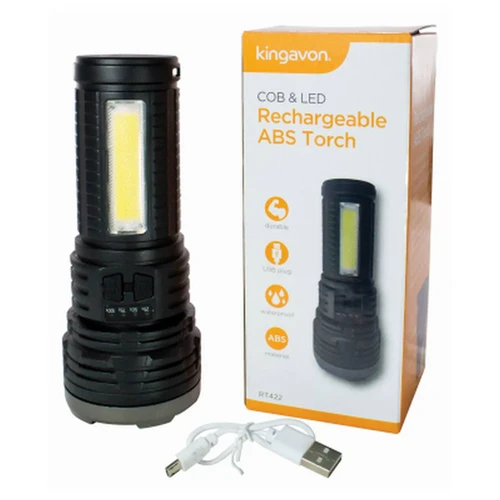 Kingavon COB & LED Rechargeable ABS Torch | O' Dwyer Bros Electrical