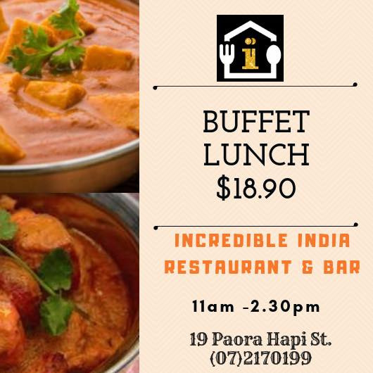 Incredible India - Indian Restaurant - Dine In - Menu - Taupo