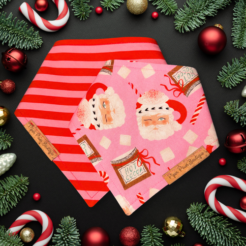 Santa's Cocoa Reversible Bandana | Piper Paws Boutique
