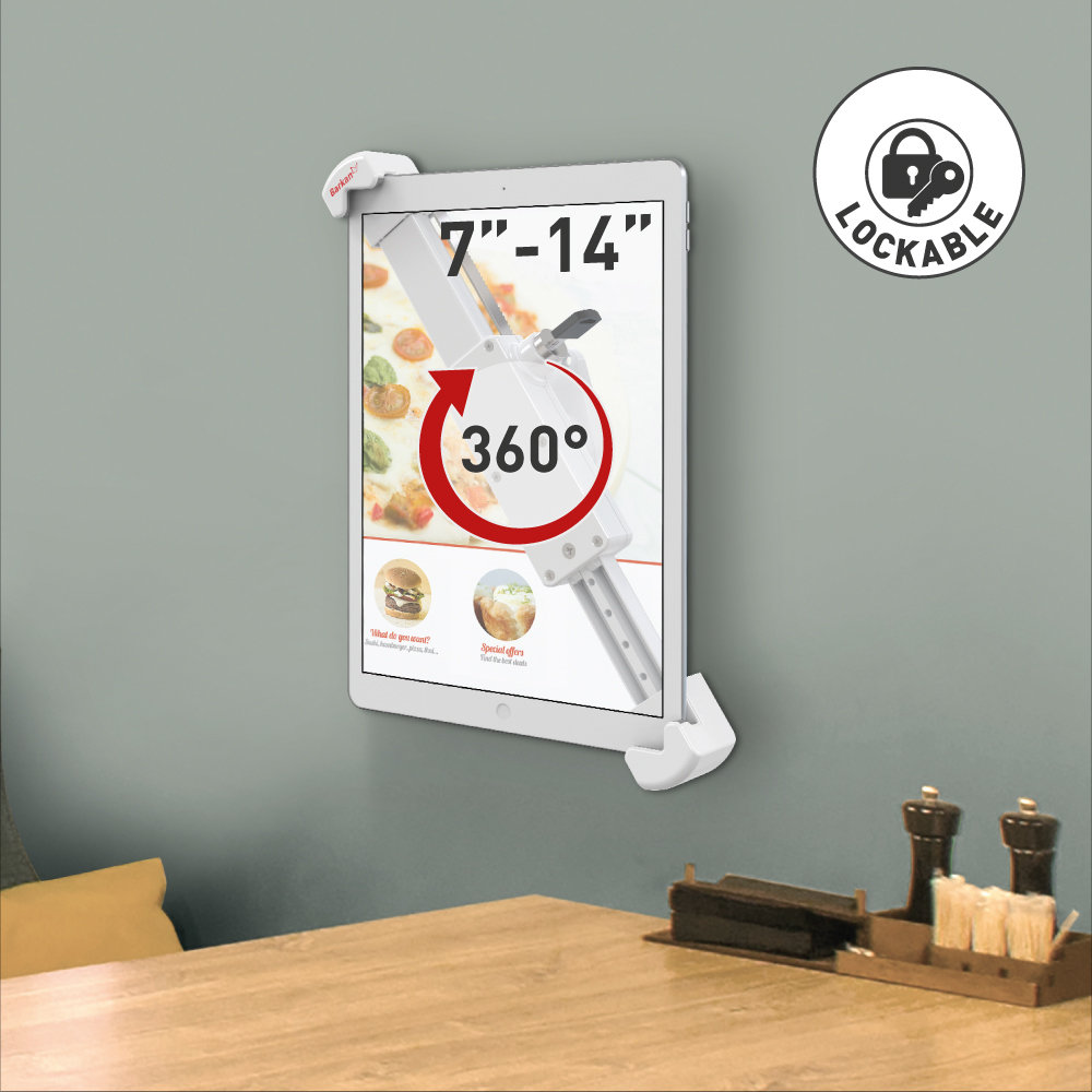 Anti-Theft 360° Rotation Tablet Wall Mount
