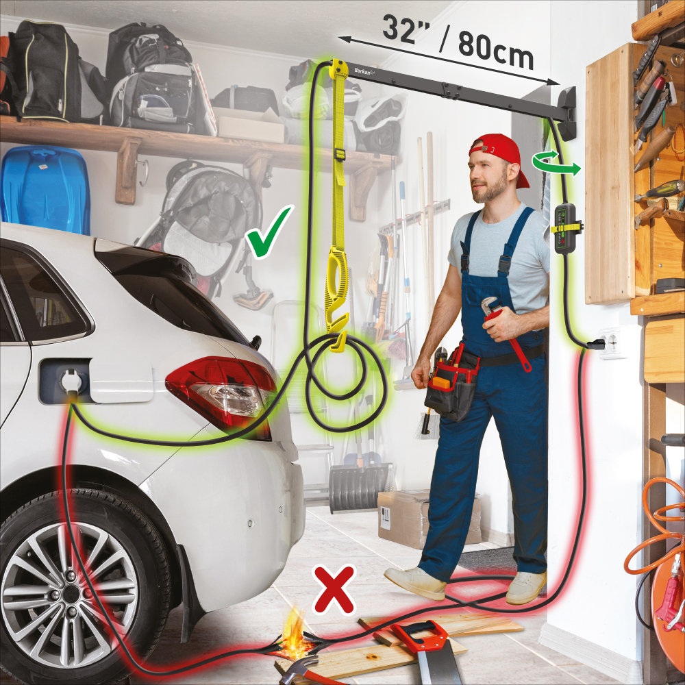 32” / 80cm Protective EV Charging Cable Wall Arm