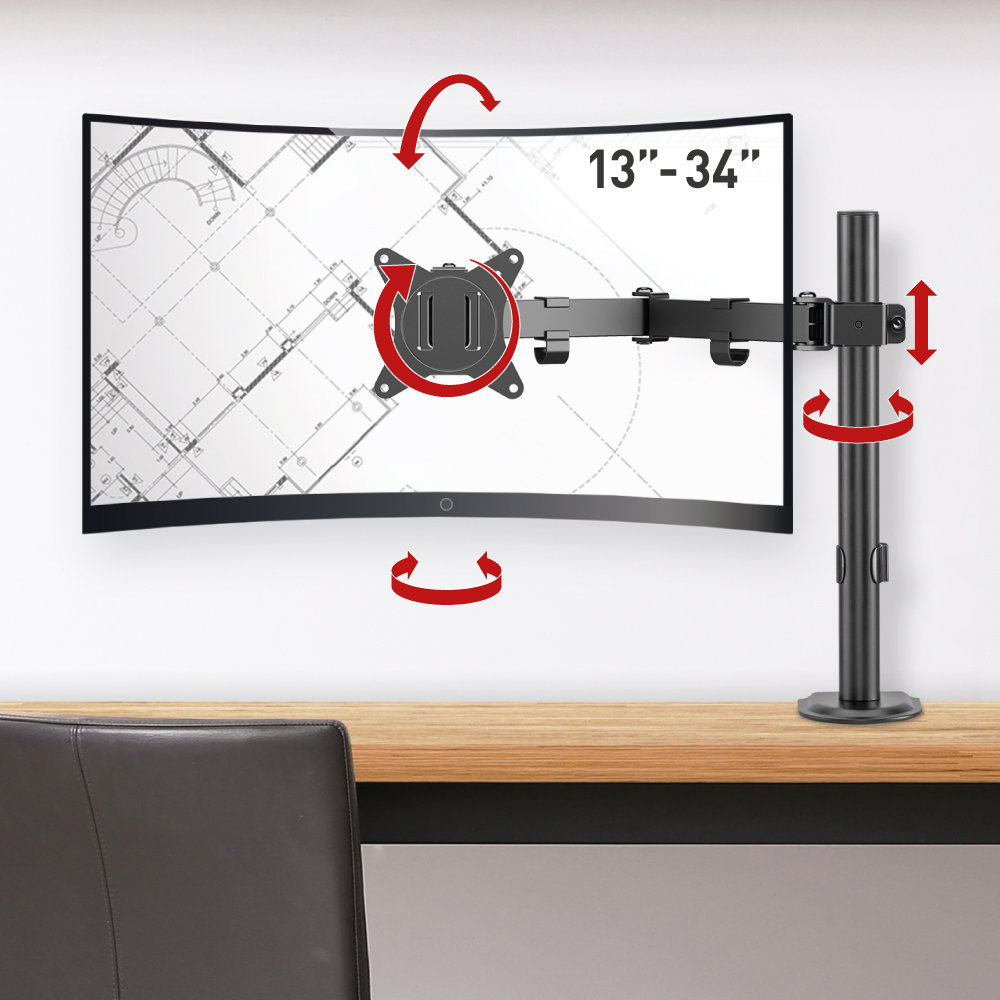 Flat / Curved Monitor Desk Mount
