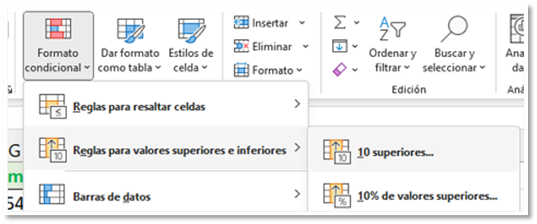 Formato condicional