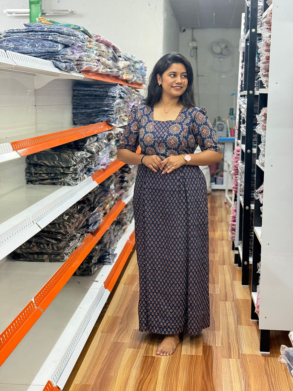 Magathi F Pure Cotton Feeding Nighty with zip | Sarashape