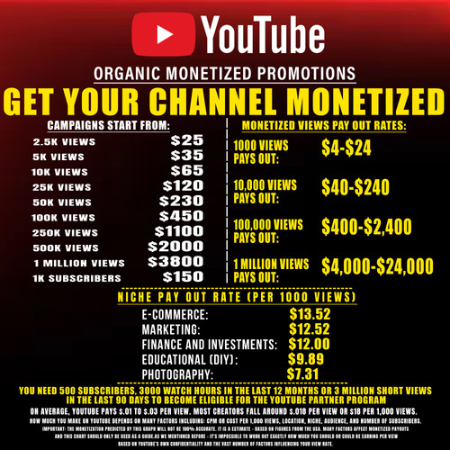 YOUTUBE VIEWS, LIKES, COMMENTS, OR SUBS PROMO | TS Digital Label