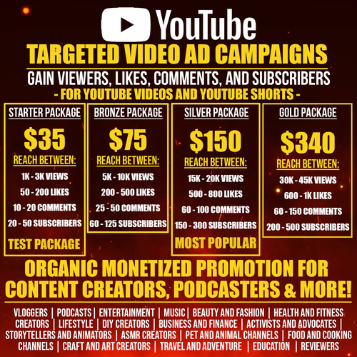 TARGETED YOUTUBE PROMOTIONAL AD CAMPAIGNS | Playlist Promotion