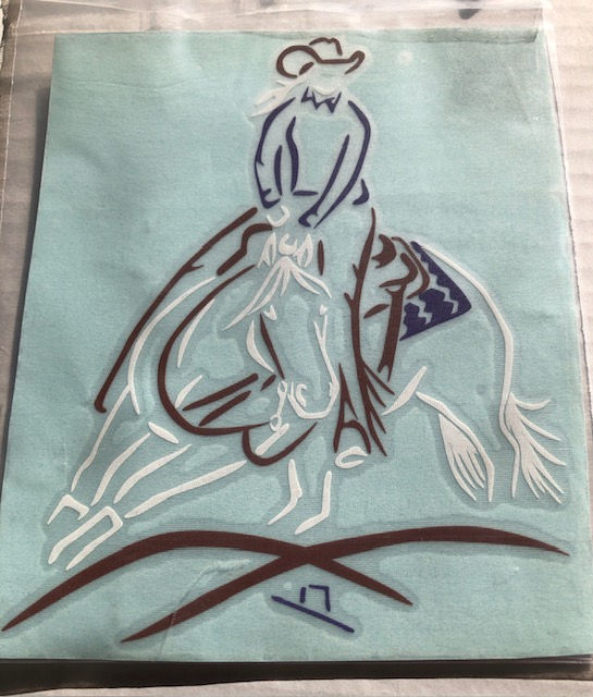 6 IN FEMALE CUTTING HORSE CH620 DECAL | flathatrags