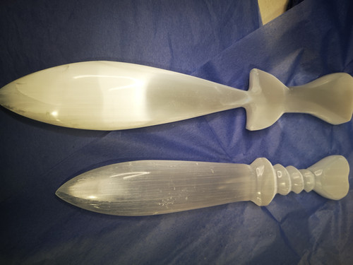Selenite Crystal Knife Dagger Rituals Display Large 30cm/12 or 27cm/10. ...