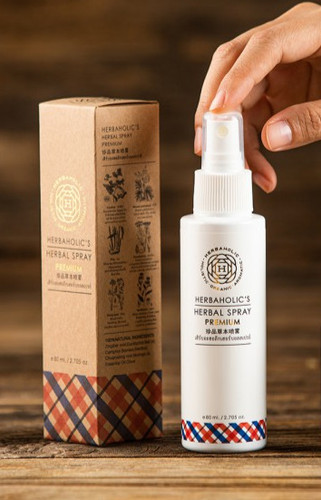 Herbaholic Herbal Spray Premium, 80ml. Pain & Stress relief. Natural ...