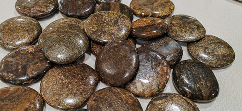 Bronzite palm stone 2 sizes - stay calm under stress | Earthstore