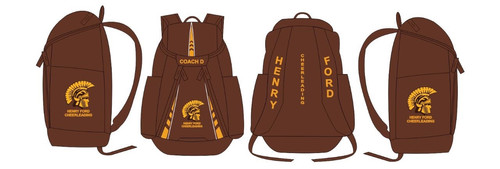 Henry Ford Cheer Sublimated Backpack | Game Time Custom