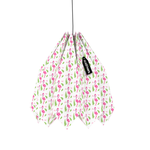 ACEL RIVERS | FLAMINGO PENDANT ORIGAMI LAMP | Acel Rivers Studio