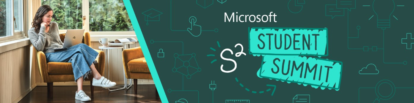 Vabilo na dogodek Microsoft Student Summit💻🧠🌎