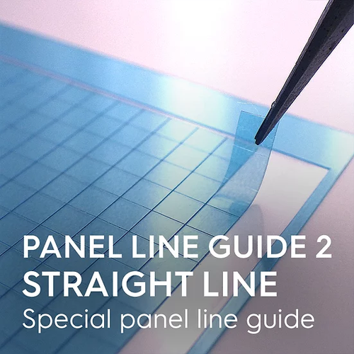 3mm width Straight Panel Line Guide, colored sheet. | AMJUnlimited