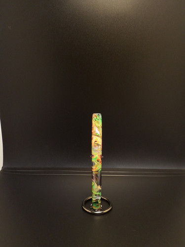 "Green and Orange" resin Velma Fountain Pen | bonecrusher7studios