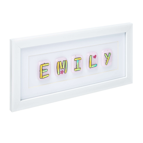 Fused Glass Name Frame (Bespoke Letters) | Glass Deva