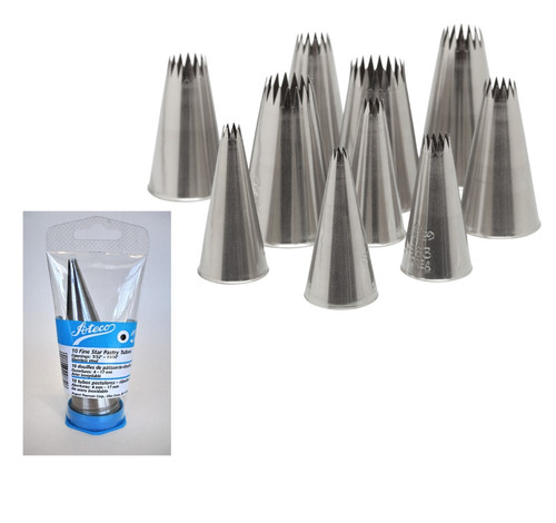 Fine Star Pastry Tube Set 10 Tips | Jelloart Online Shop