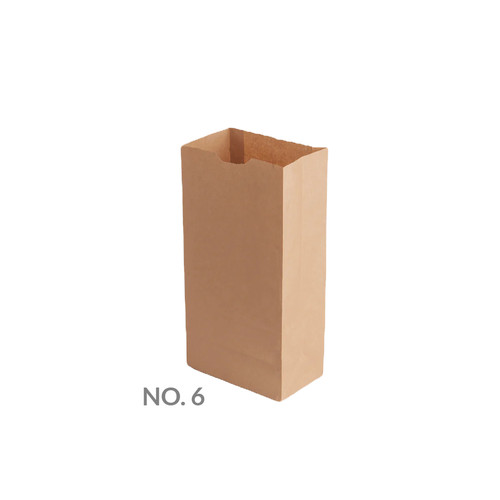 Kraft Paper Bags NO.6- 6lbs (500pcs) | JaneCo Supply