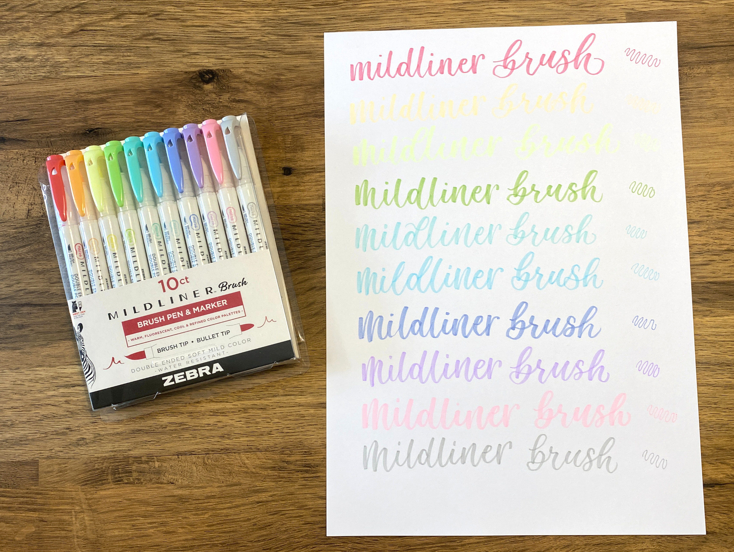 Zebra Mildliner brush pen review