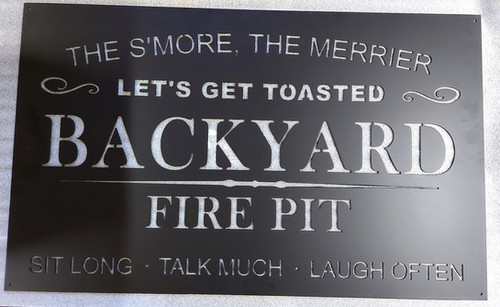 Backyard Fire Pit Metal sign | Rusticdesigns4you