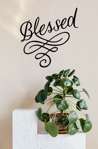 'Blessed' cursive wall decor | Rusticdesigns4you