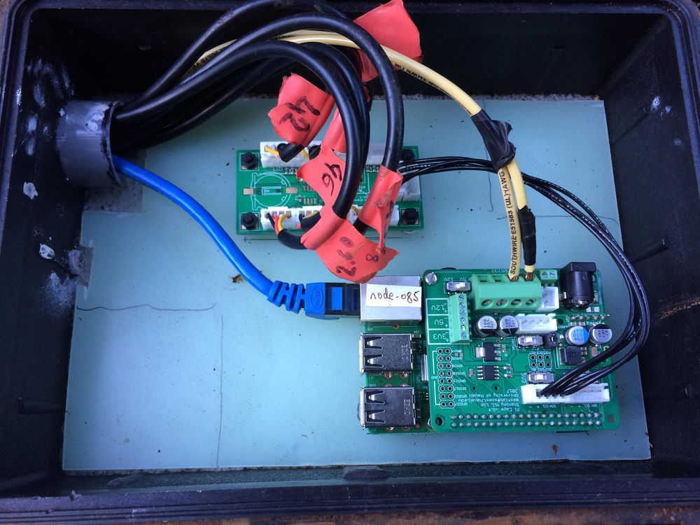Data logger and temperature sensor installation
