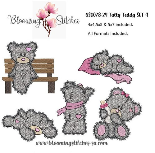 Tatty Teddy SET 4 | Blooming Stitches SA