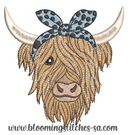 Highland Cow 3 | Blooming Stitches SA