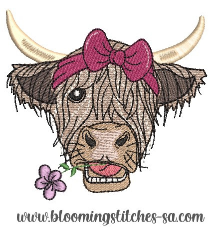 Highland Cow 5 | Blooming Stitches SA