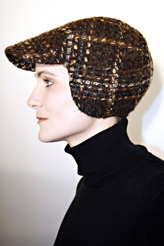 braunkarierte Rundkappe | berlinerkappen