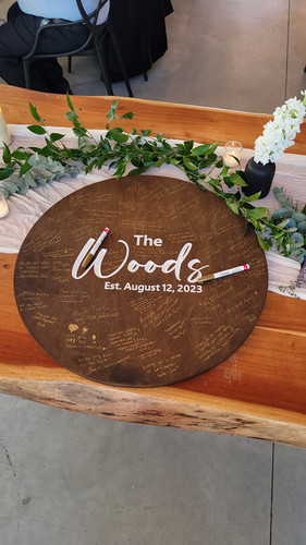 Wedding Guest Signing Board with Wedding Date & Names | Made On Brookhouse