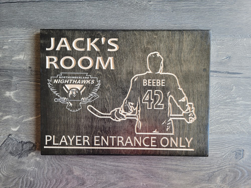 Hockey Player Sign Personalized | Made On Brookhouse