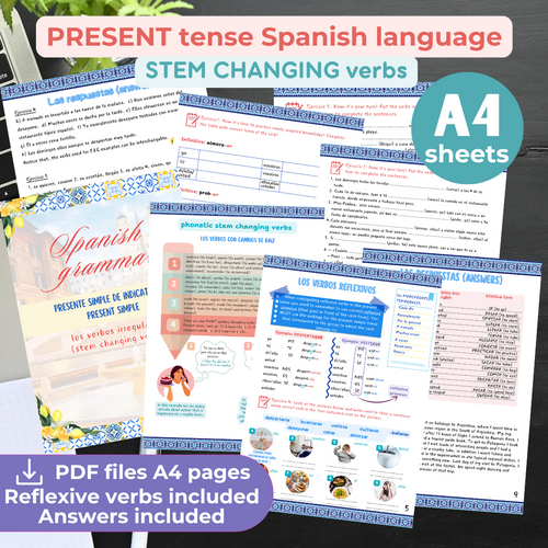 SPANISH Verbs in Present tense | STEM Changing Verbs | Language Nerd Elena