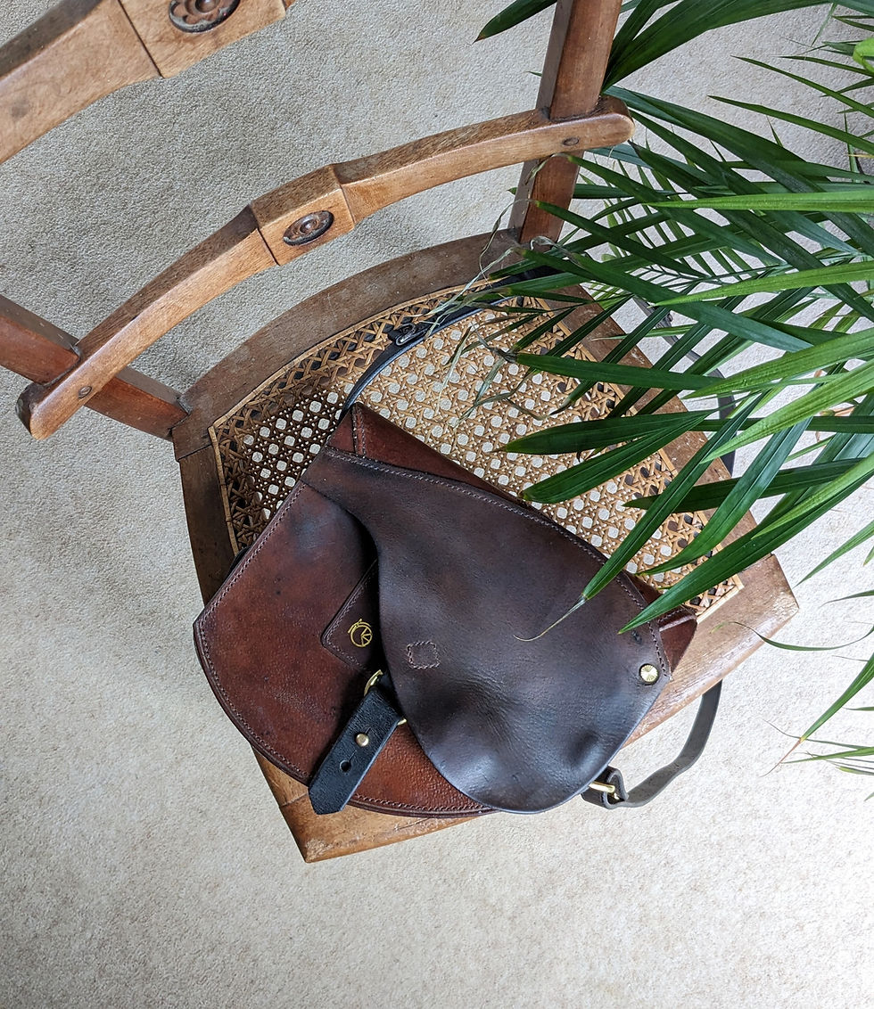 Repurposed Saddle Bag | Red Bike Leatherwork